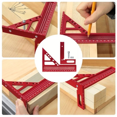 Woodworking Square Protractors with Dowel Pin Wrench 22.5-75 Degree ...