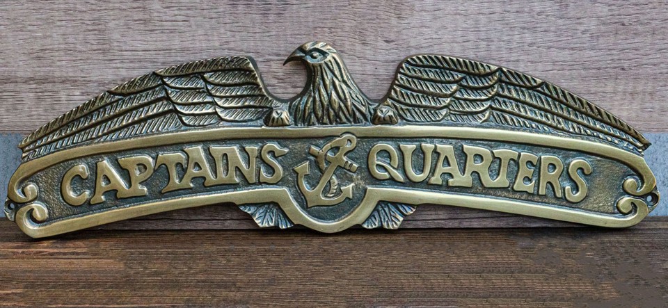 Nautical Marine Captains Quarters Eagle Sailor Anchor Aluminum Wall ...