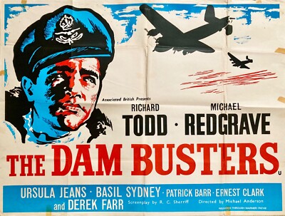 The Dam Buster Original 1960's RR Quad Poster Richard Todd Michael ...