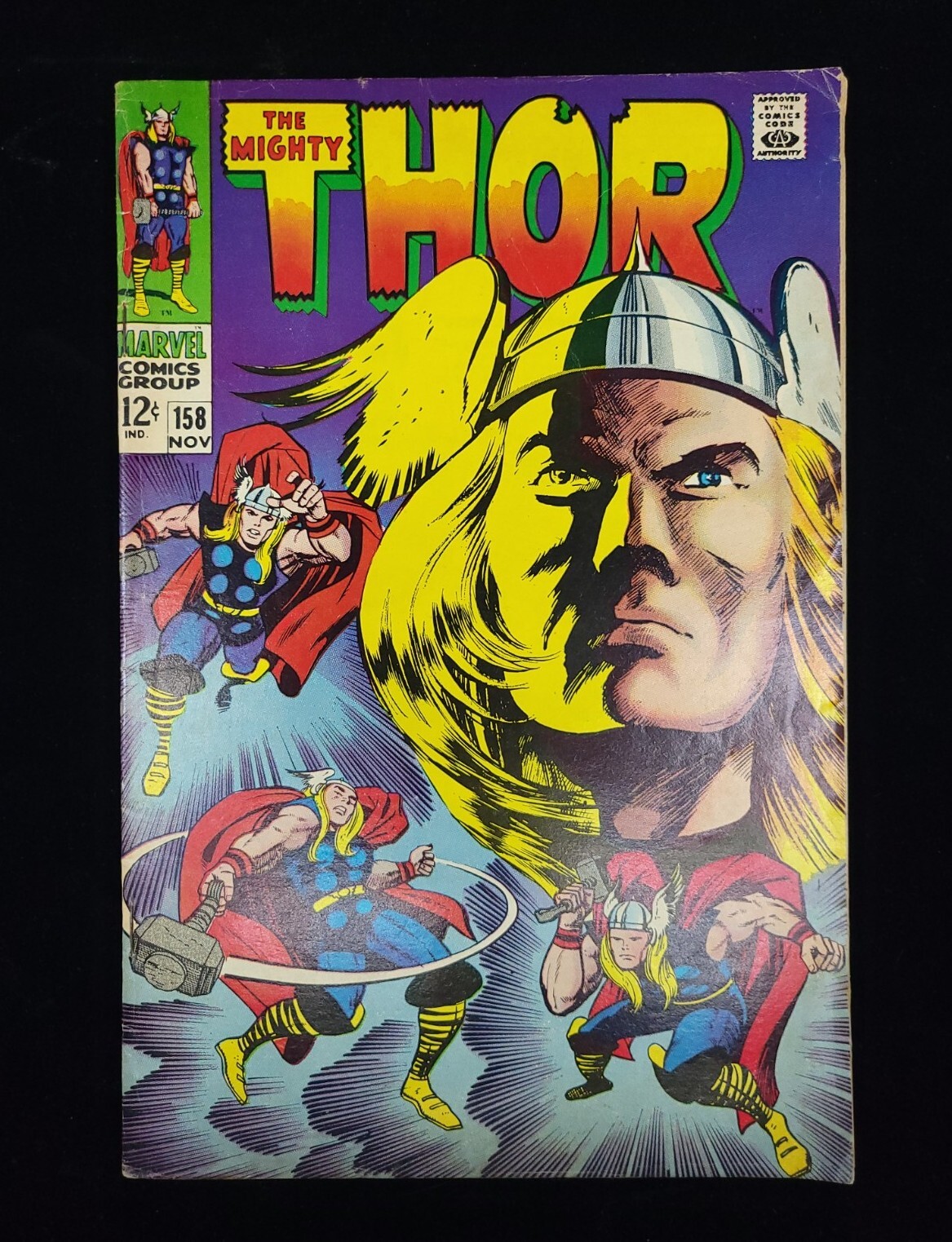 Thor #158 Origin Thor Retold! Jack Kirby Cover Art! Marvel 1968 VG (4.0 ...
