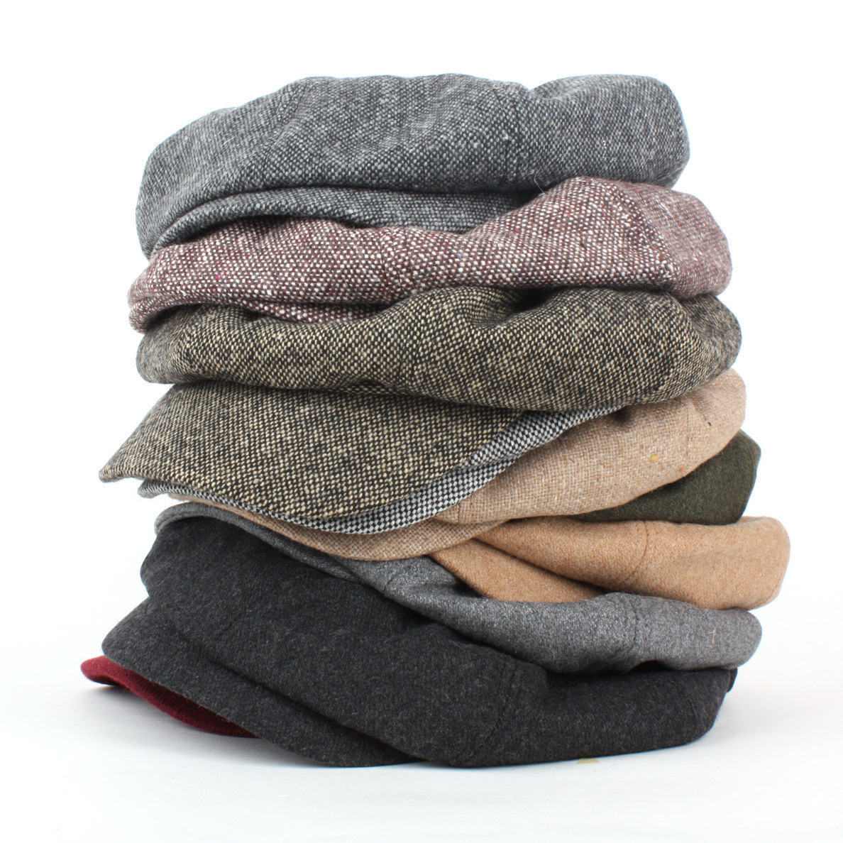 Unisex Mens Womens Tweed Wool Baker Boy Newsboy Gatsby Cap Classic ...