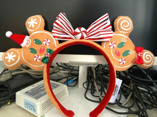 2020 Disney Parks Christmas Ears Headband Gingerbread Minnie & Mickey ...