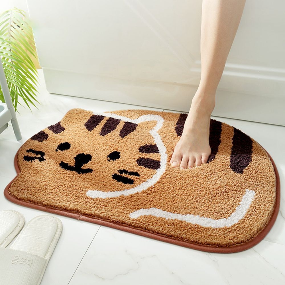 Cat Bath Mat Quick Drying Bathroom Rug With Durable Non Slip Rubber ...