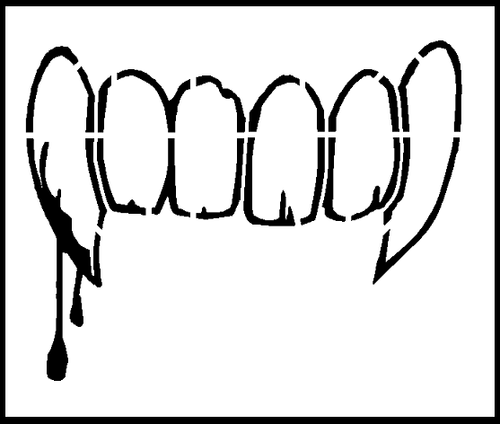 8"x10" Clear Plastic Stencil - Halloween Fangs (SC144) | eBay