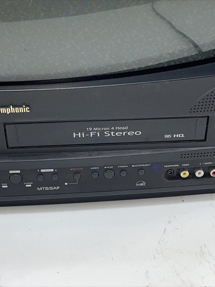 Symphonic Wf719 CRT TV VCR DVD Combo Retro DVD Doesn’t Play | eBay