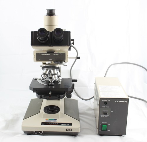 Olympus BH2 BHS Microscope DIC Fluorescence Nomarski 4x 10x 20x 40x ...