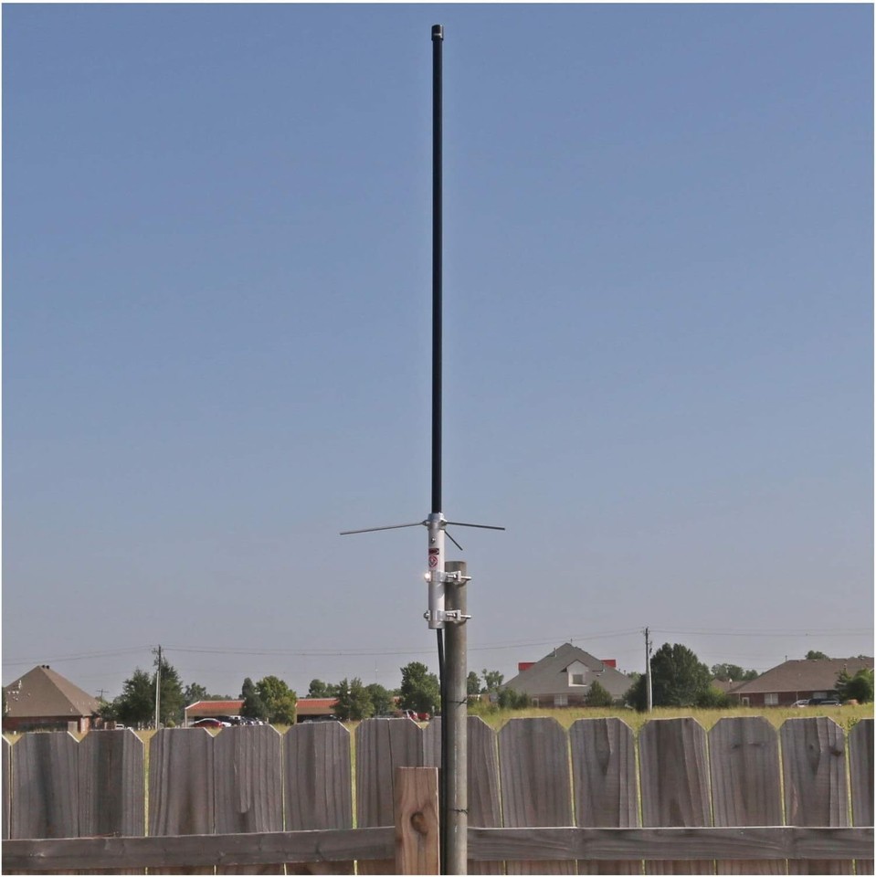 Tram Dual Band Vertical Base Antenna UHF VHF High Gain Fiberglass Ham ...