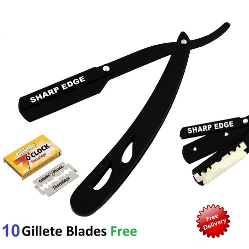BARBER SALON STRAIGHT CUT THROAT SHAVING RAZOR SHAVETTE RAZORS 10 ...