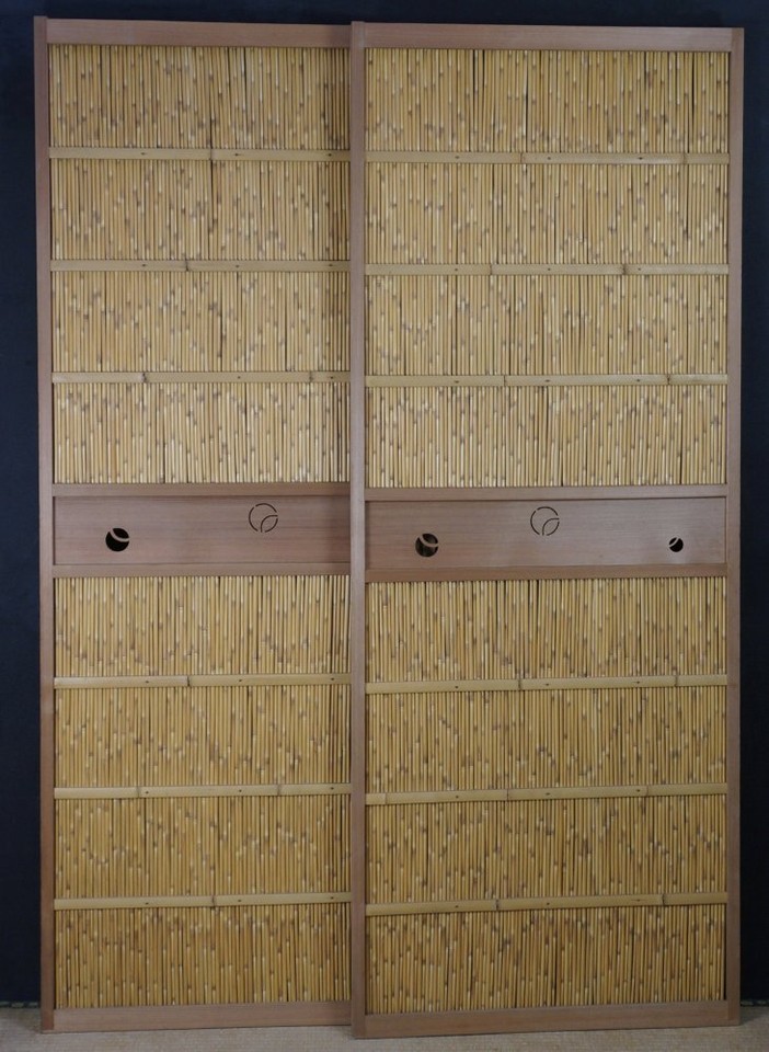 Japan sliding door panels bamboo Fusuma 1980s Wabisabi architecture | eBay