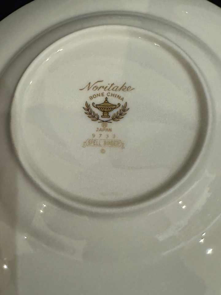 NORITAKE SPELL BINDER 4 Four Piece Place Setting Dinner Plate Bread Cup Saucer | eBay