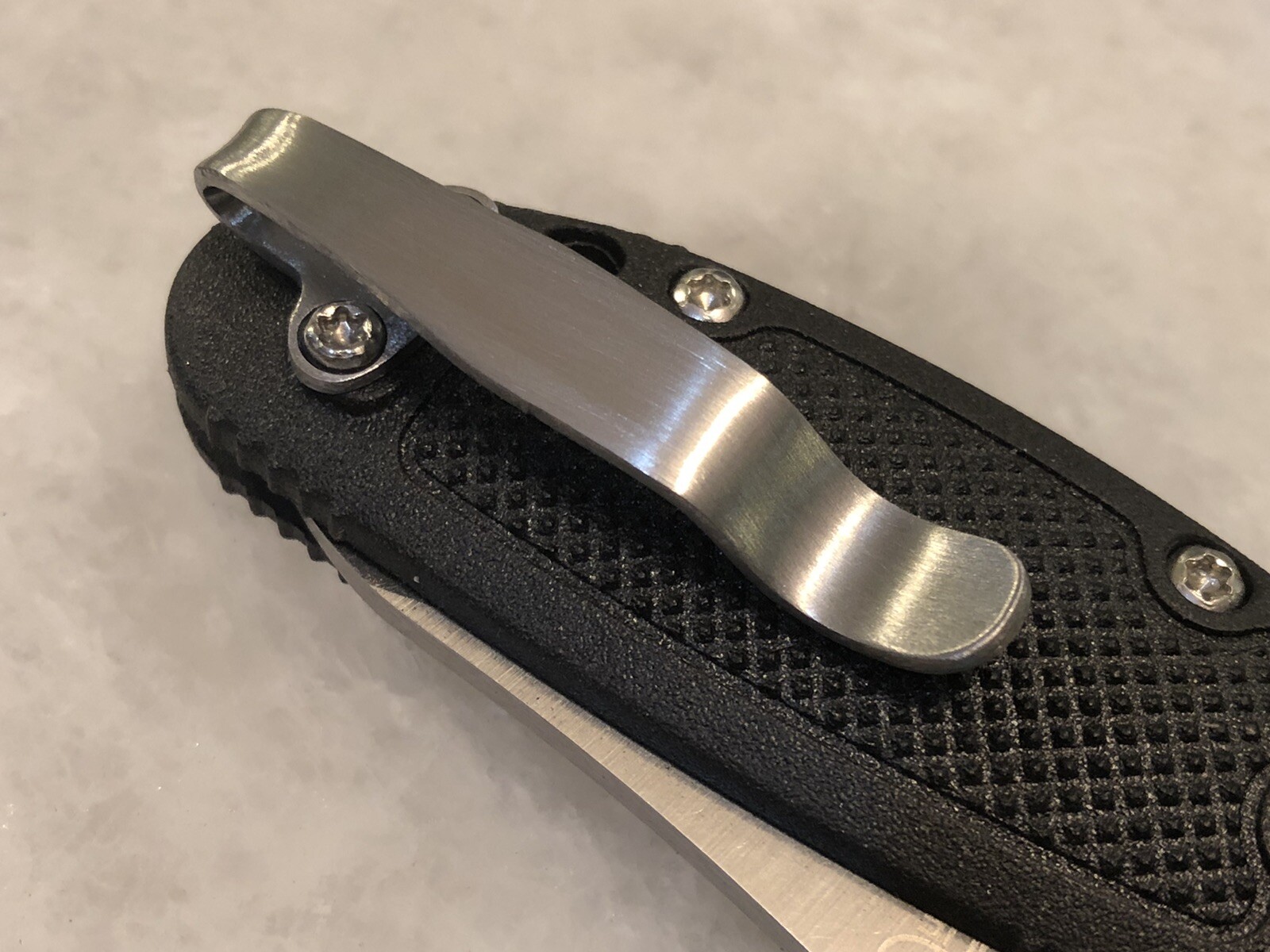 Satin Titanium Deep Pocket Clip For Benchmade Mini Griptilian 555 556 ...