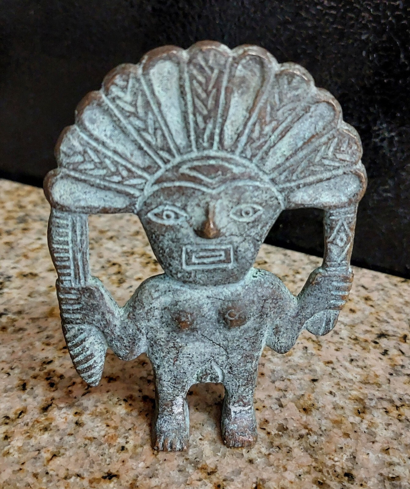 Double Sided Peruvian Inca God and Goddess Fertility Idol 4"H x 3"W | eBay