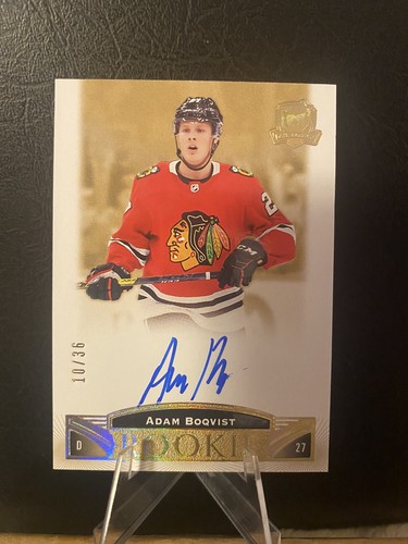 2019-20 The Cup Adam Boqvist Rookie Gold Spectrum Foil Auto /36 | eBay