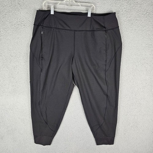 Athleta Rainier Jogger Women's Black High Waist Yoga Pants Leggings 1X ...