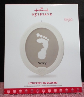 2017 HALLMARK KEEPSAKE LITTLE FEET, BIG BLESSINGS PERSONALIZE WITH ...
