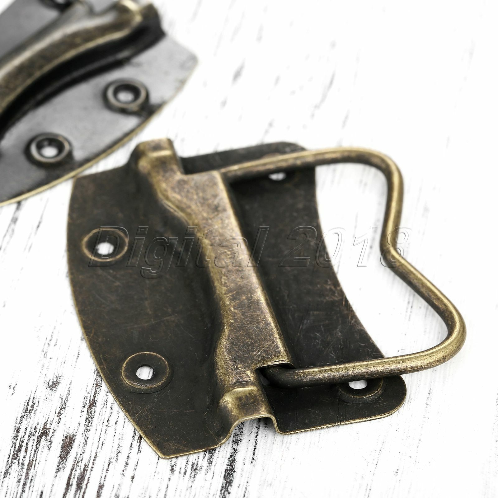 4x Rectangle Retro Drawer Cabinet Knob Ring Drawer Dresser Wardrobe ...