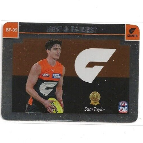 2023 TEAMCOACH BEST & FAIREST SILVER GWS GIANTS SAM TAYLOR BF 09 CARD ...
