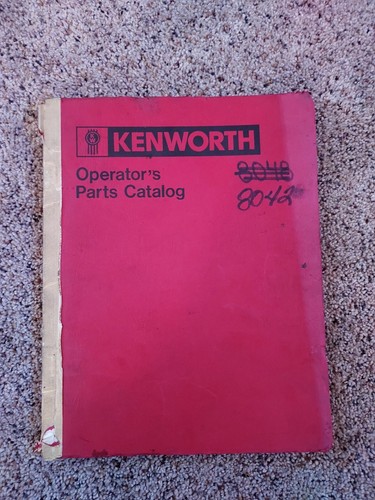 Kenworth Operator’s Parts Catalog Chassis 163048 build sheet w900 k100 ...