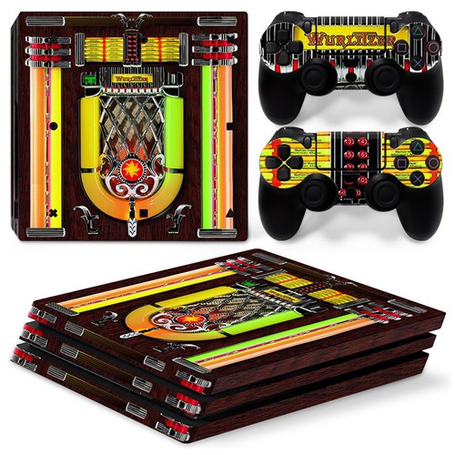 Ps4 Pro Playstation 4 Console Skin Decal Sticker Old Retro Jukebox ...