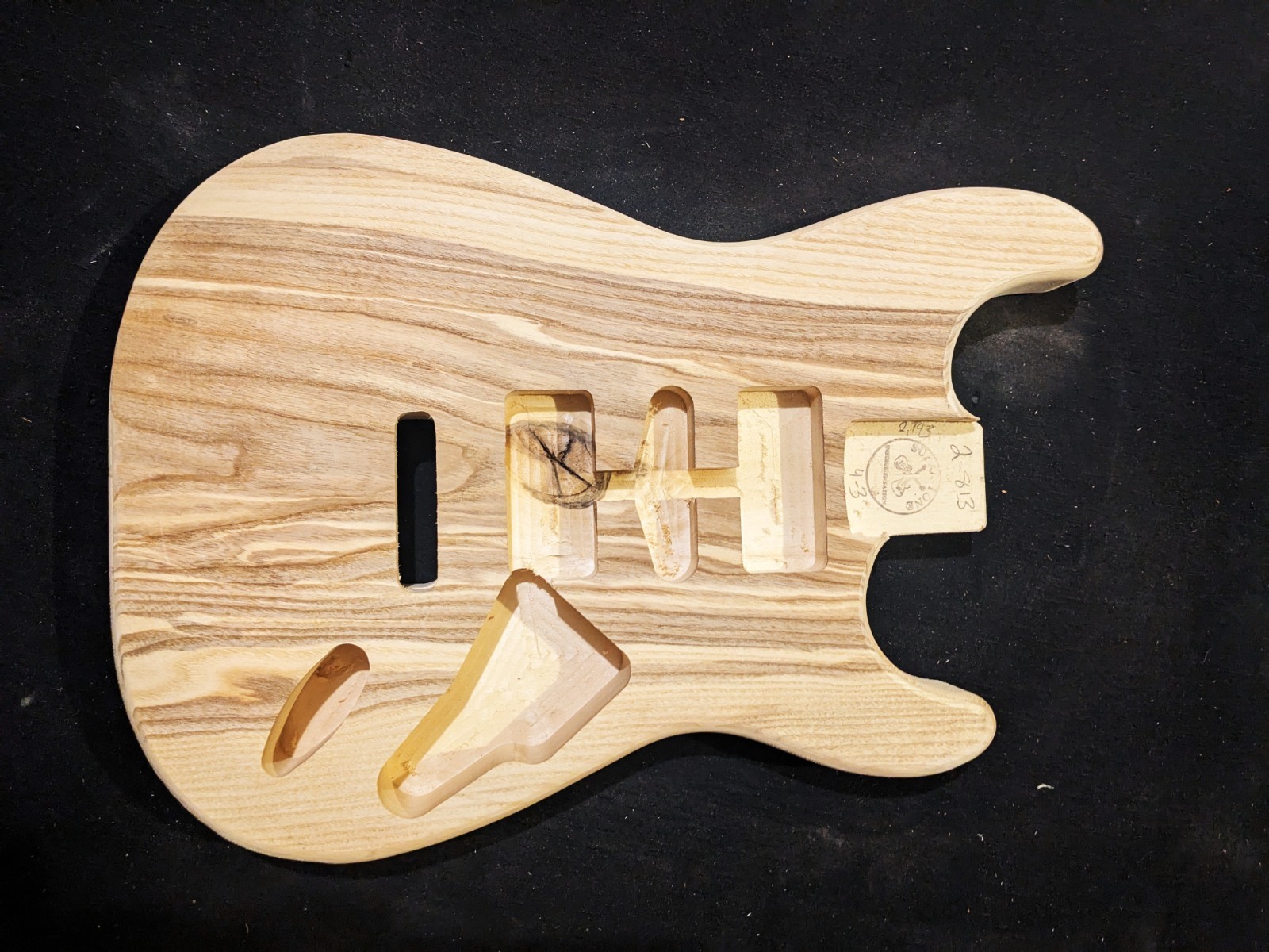 ST Guitar Body, Ash Burl Veneer, MADE IN USA - #2-813 | eBay