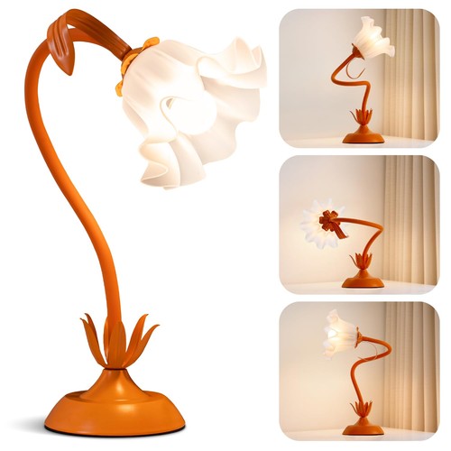 Flower Table Lamp Cute LED Reading Night Light, Kawaii Dorm Desk Lamp ...