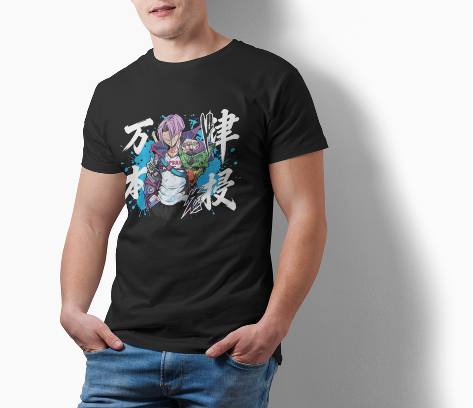 Dragon Ball Z Future Trunks Anime Shirt Sword Graphic Black T-Shirt | eBay