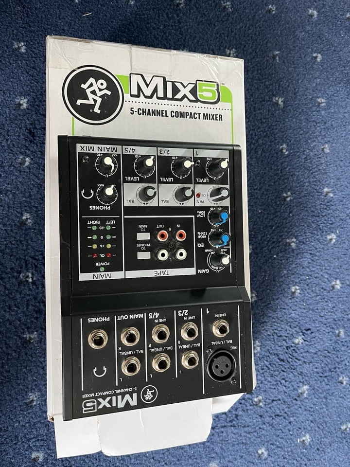 Mackie Mix5 5-Channel Analogue Studio Mixer w/o power lead. | eBay UK