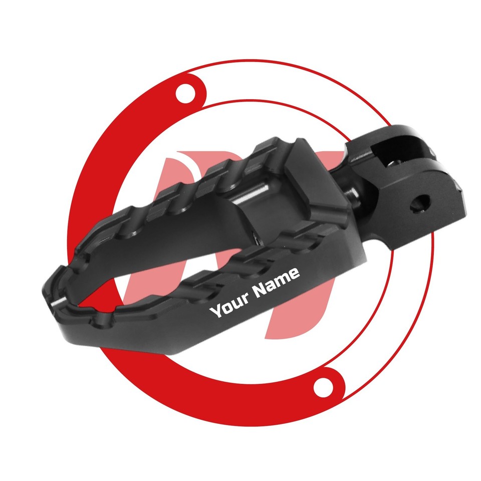 Custom Text Black Front Wide Foot Pegs For Multistrada 1200 S 10-13 14 ...