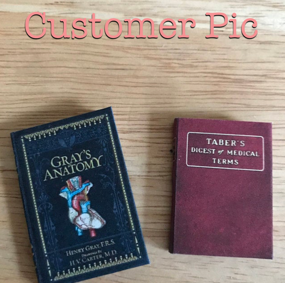 1:6 Scale MEDICAL DICTIONARY Readable Illustrated Miniature Book Doctor ...