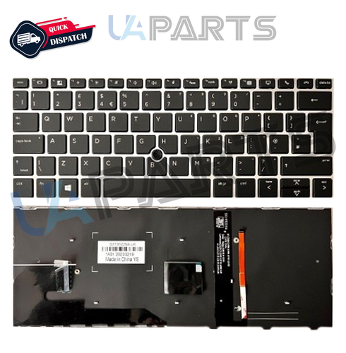 For HP Elitebook 730 G5 735 G5 830 G5 836 G6 UK Laptop Keyboard With ...