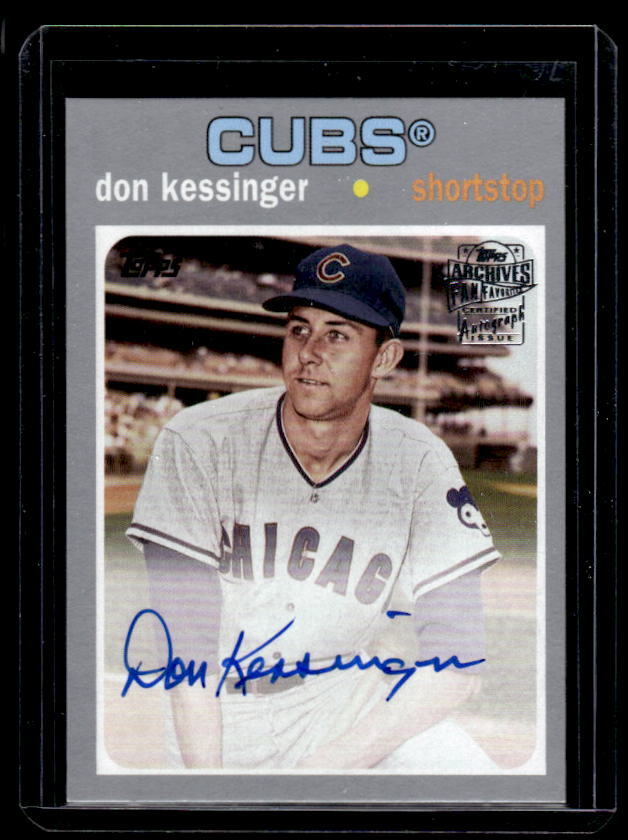 2018 Topps Archives Don Kessinger Silver Autograph #FFA-DK | eBay