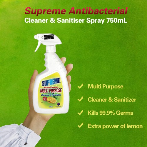 750mL Spray Cleaner Supreme Multi Purpose Antibacterial Sanitizing AU ...