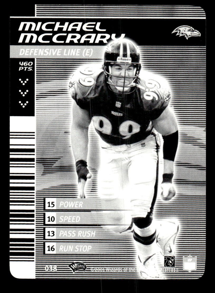2001 NFL Showdown #038 Michael McCrary Monochrome | eBay