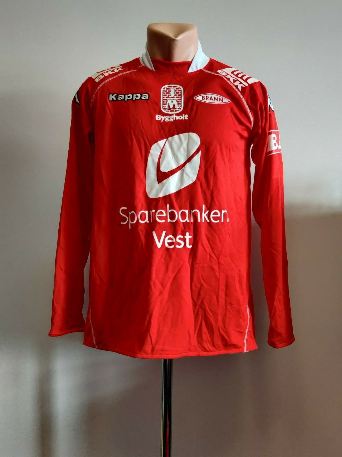 Football shirt soccer FC Brann Bergen Home 2009 Kappa Jersey Long S M ...