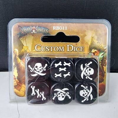 Rum & Bones Dice Set Custom Dice Black | eBay