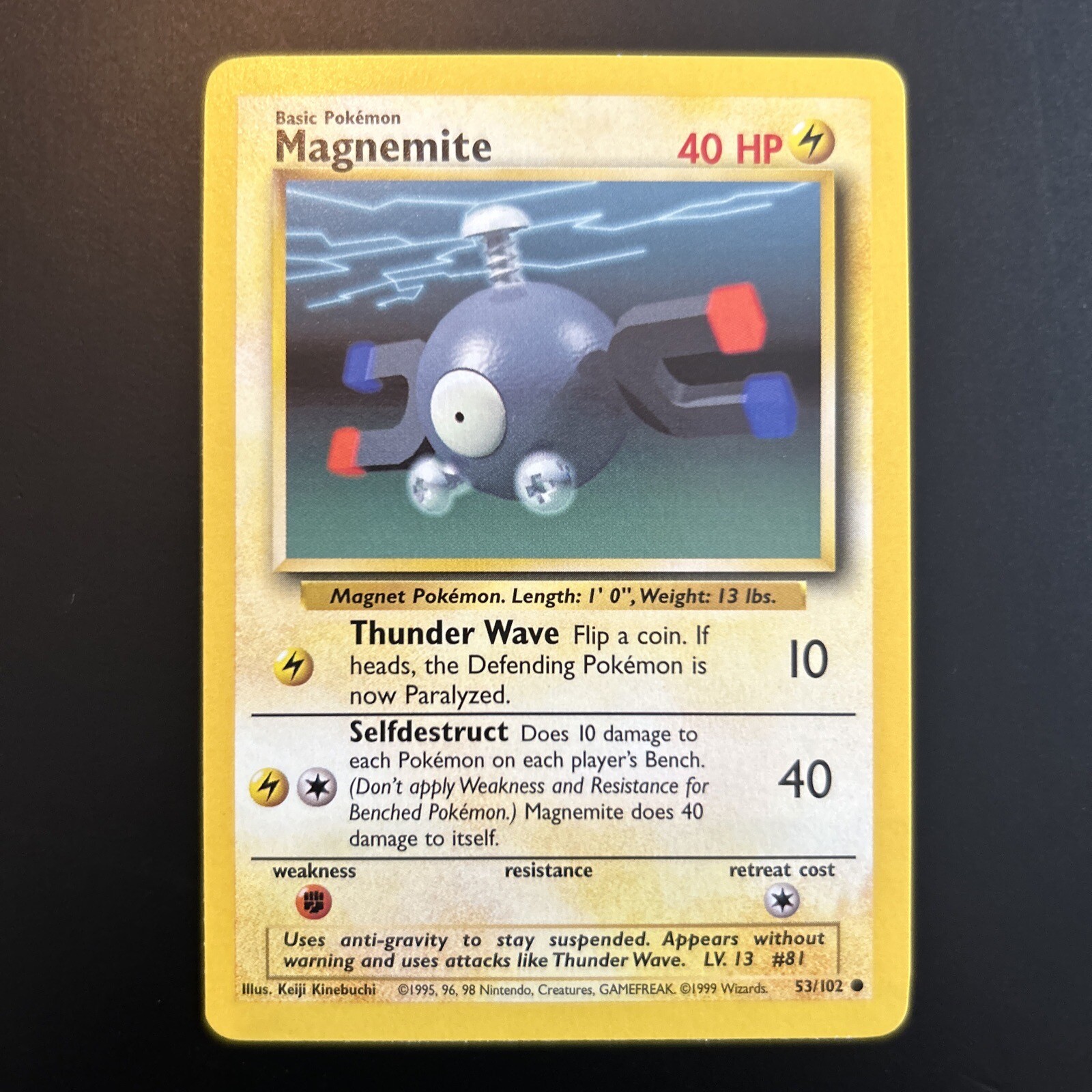 Pokemon TCG - Magnemite - Base Set Unlimited - 53/102 Common - Near ...