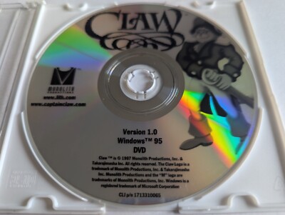 VERY RARE Version 1.0 Captain Claw PC 1997 Monolith DISC ONLY TESTED ...