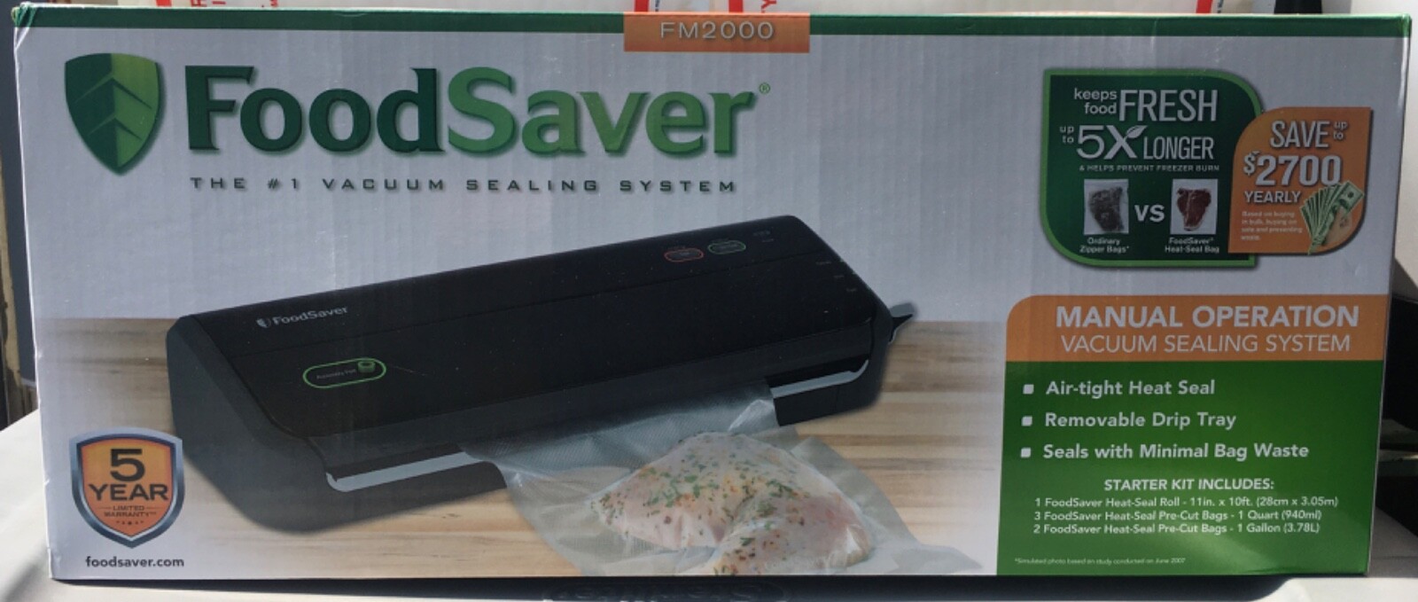 FoodSaver FM2000 Vacuum Sealer with Bags Black | eBay