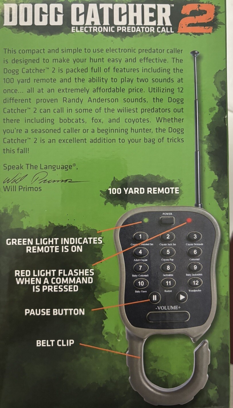 Primos Dogg Catcher 2 Electronic Predator Call - 3851 for sale online ...