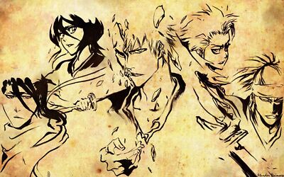 Anime bleach kurosaki ichigo kuchiki rukia byakuya Playmat Game Mat ...