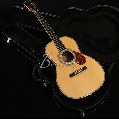 6 String Acoustic-Electric Guitar Without Case Abalone Shell Inlay ...
