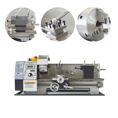 Micro Metal Lathe Inch Thread Precision Instrument 110V Brushless Motor ...