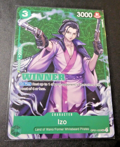 One Piece English Card Holo Game Carte Izo OP01-033 Winner Prize | eBay