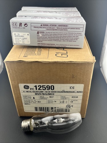 Case Of 4 - GE 12590 MVR70/U/MED - 70 Watt Multi Vapor Lamp Light Bulb ...