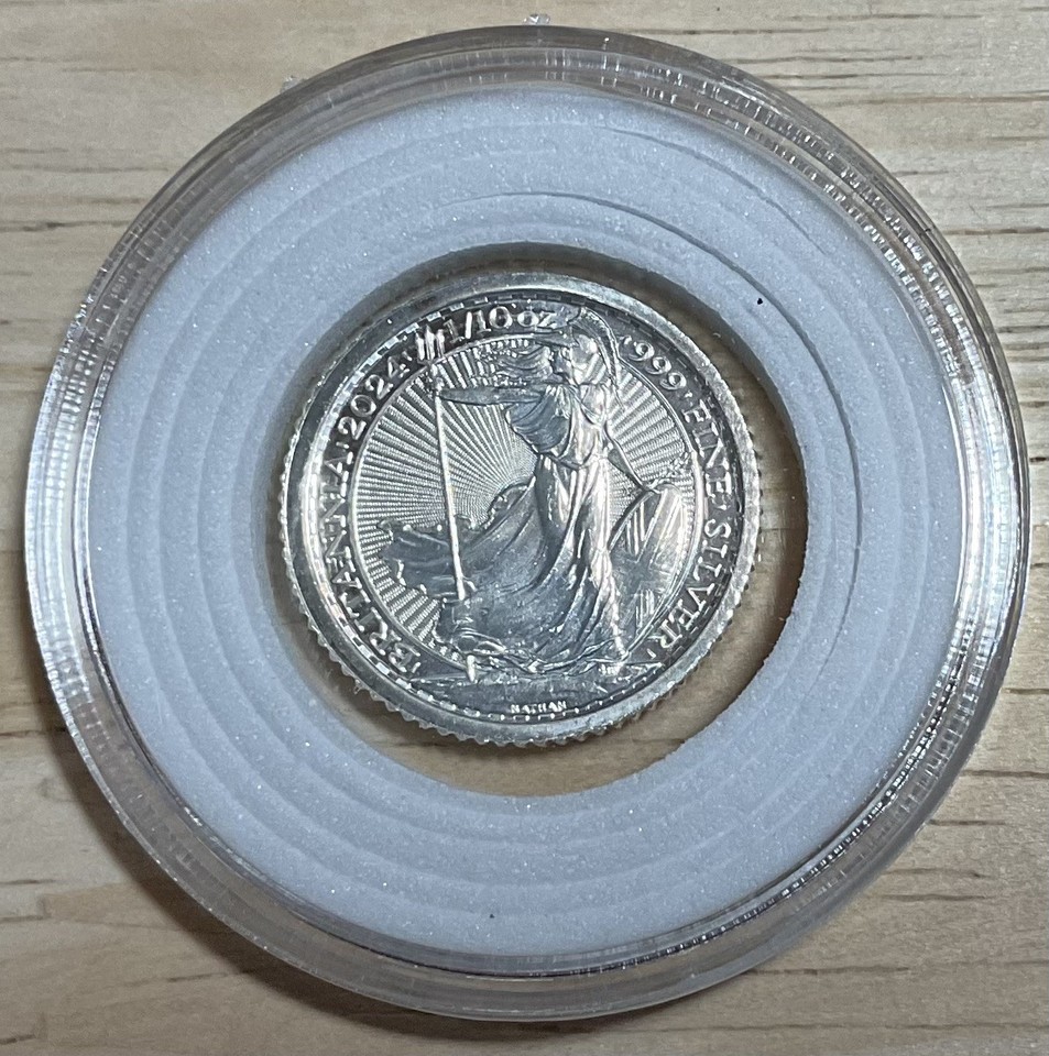 1 x 999. Fine Silver 1/10oz Britannia Coin King Charles 111 2024 in ...