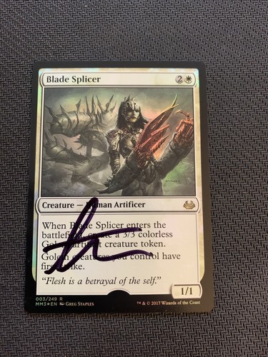 MTG Magic Blade Splicer Signed Artist Proof FOIL x1 Modern Masters 2017 ...