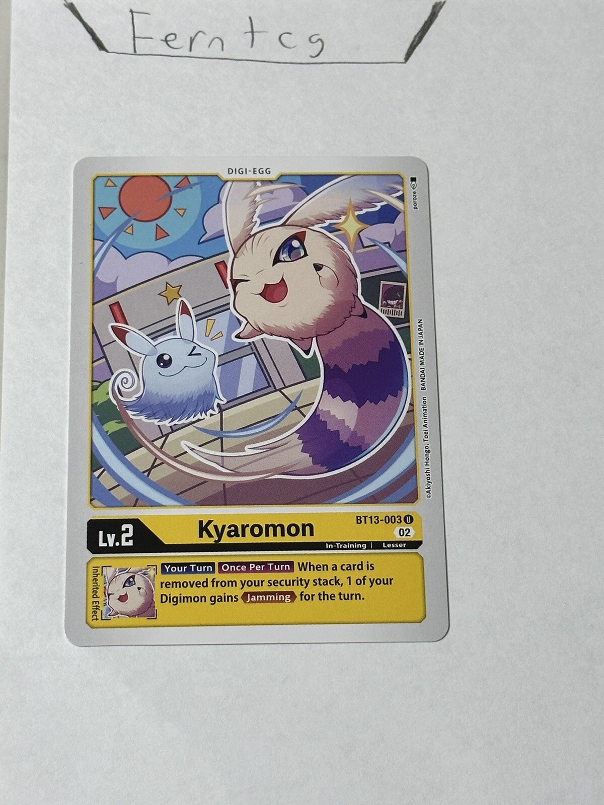 Digimon Kyaromon Uncommon NM Versus Royal Knight Ships Same Day! | eBay