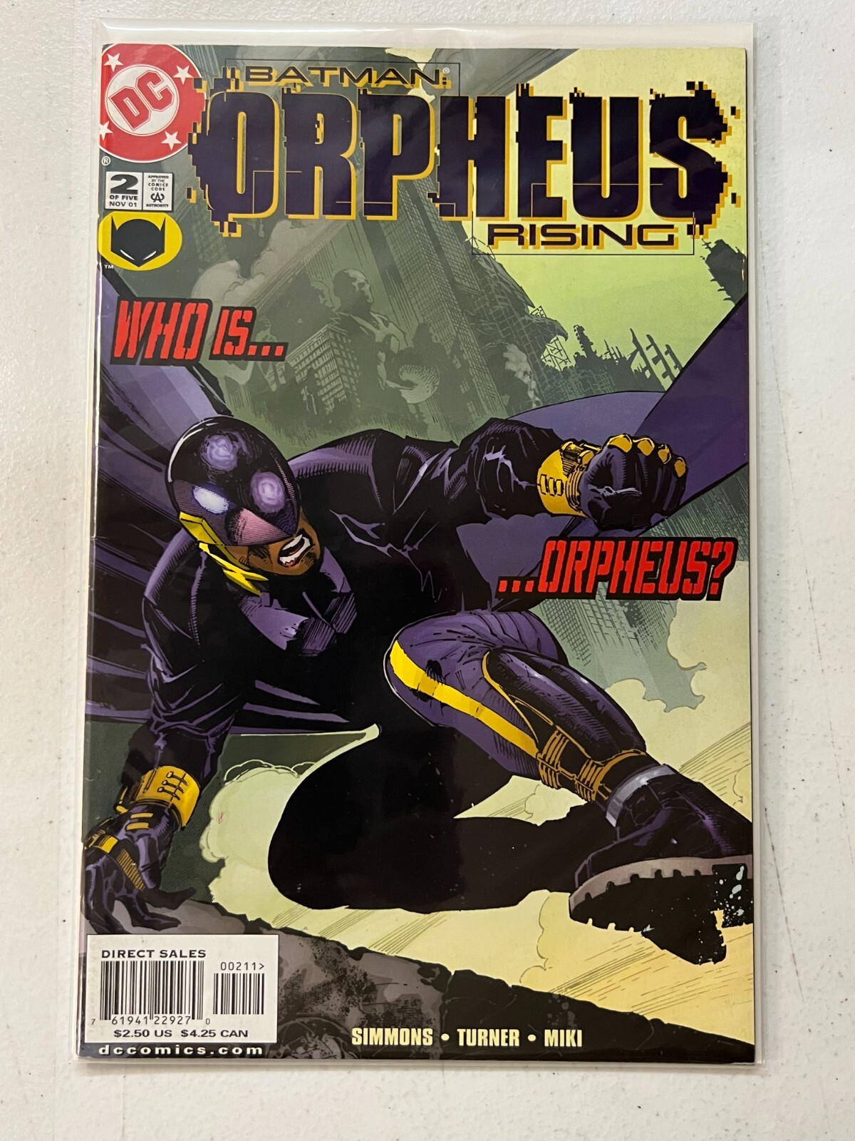 Batman: Orpheus Rising #2 (Nov 2001, DC) Alex Simmons, Dwayne Turner Y ...