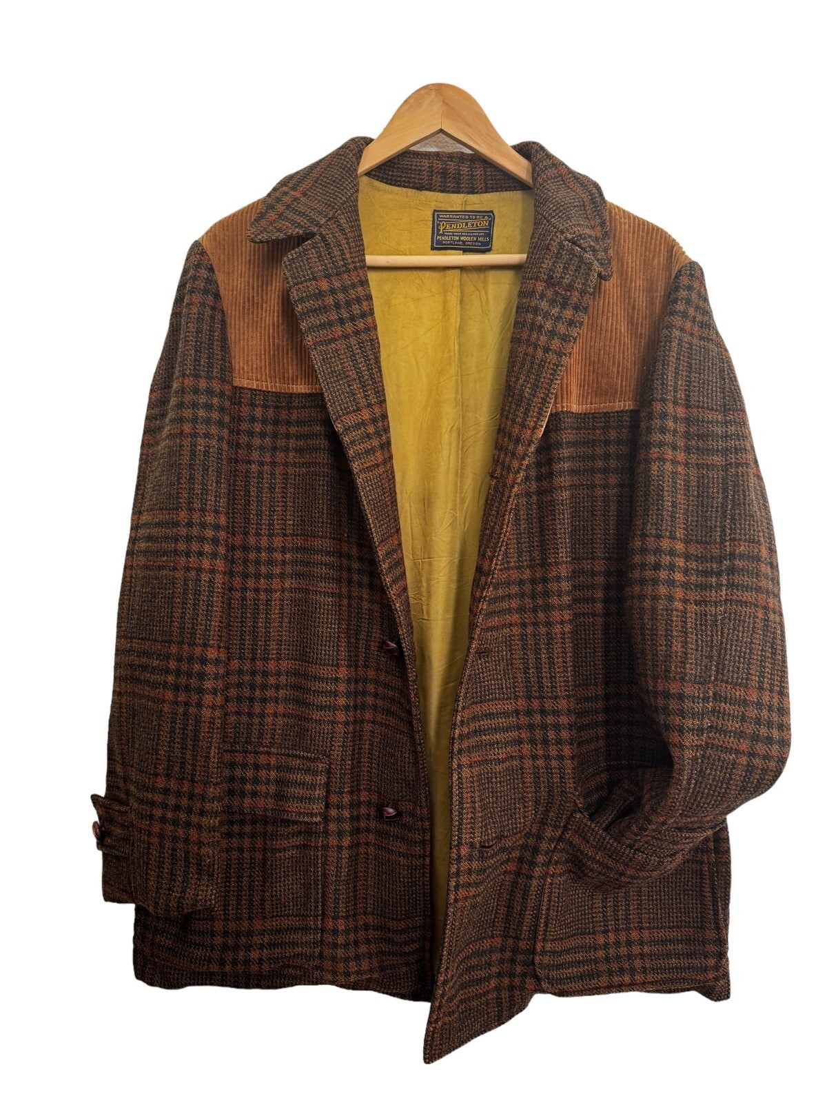 Vtg Pendleton Coat Wool Mackinaw Cruiser Jacket Plaid… - Gem