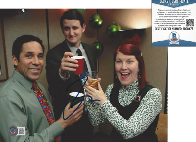 ZACH WOODS SIGNED 'THE OFFICE' GABE 8x10 PHOTO G TV SHOW ACTOR BECKETT ...